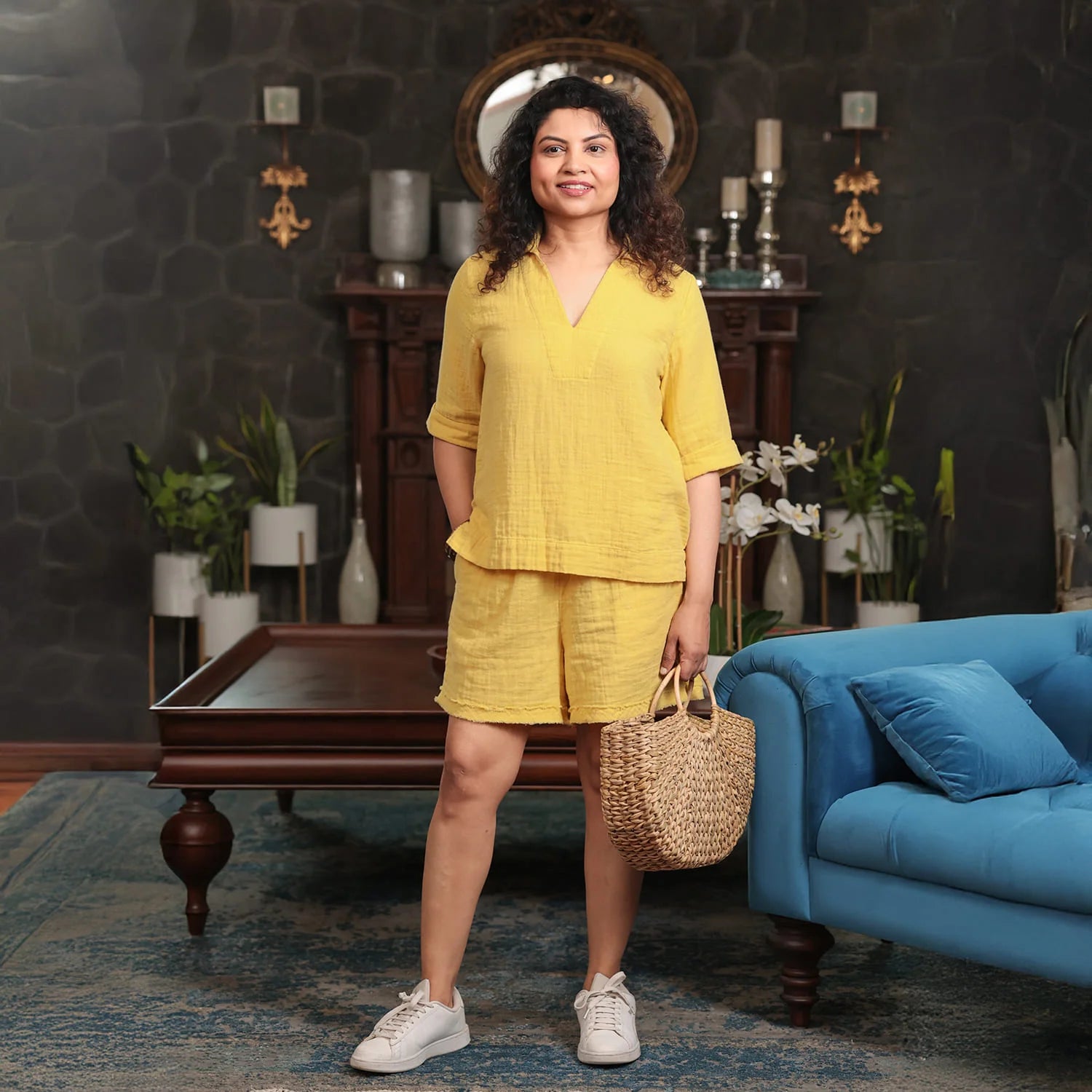 Mehak Top & Anaya Shorts Set – Ash And Amber